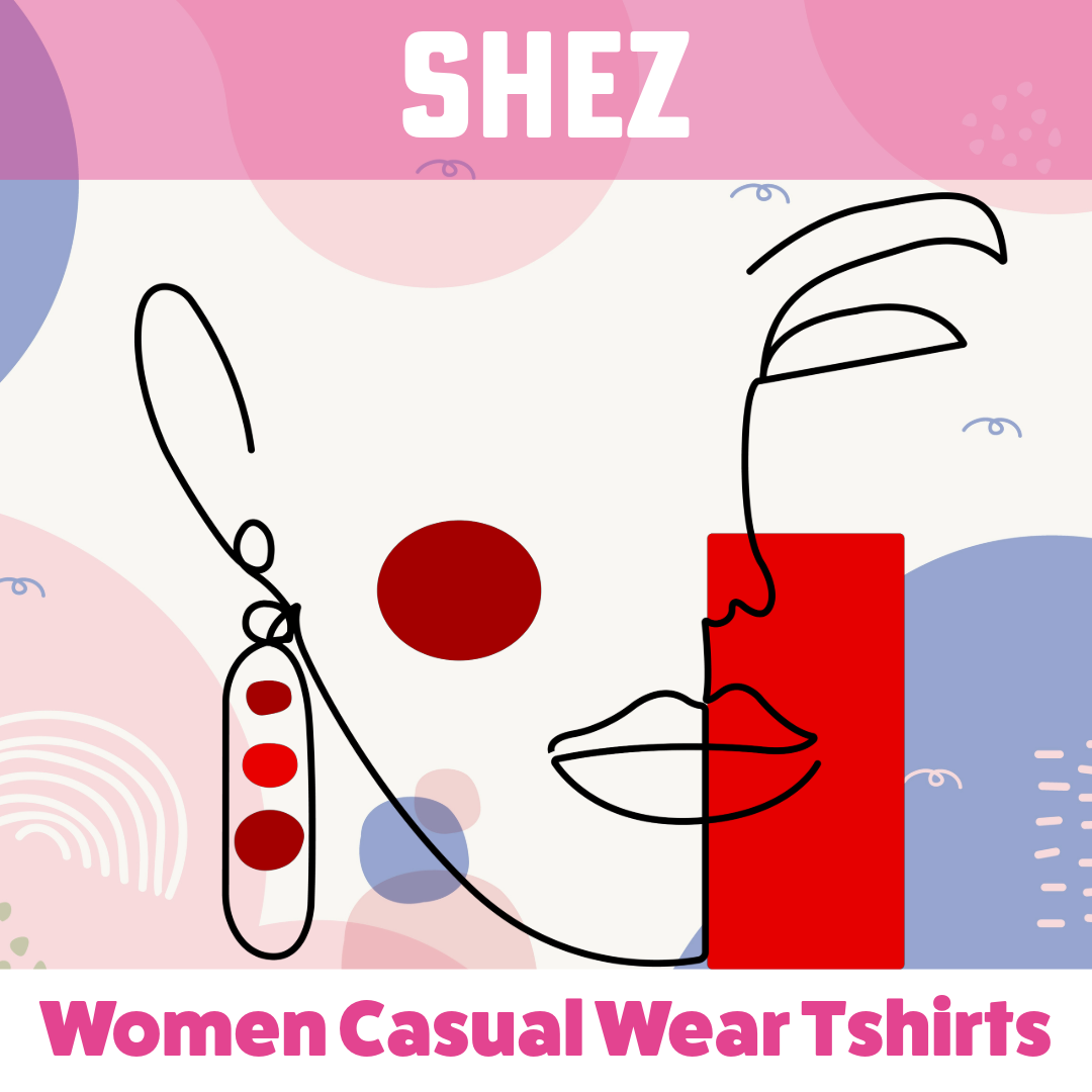 SHEZ Oversized Printed T Shirt Women | Buy Online – Shez